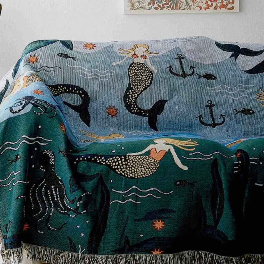 Mermaids & Friends Blanket – Mermaids on Cape Cod-Official Mermaid Gear