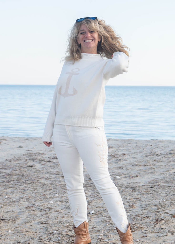 Hyannis Anchor Roll Neck Sweater – Mermaids on Cape Cod-Official ...